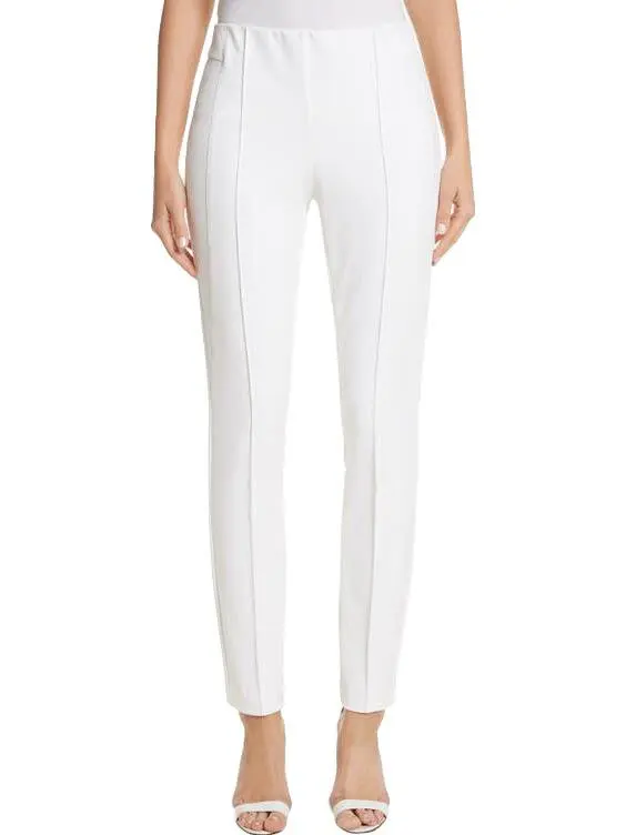 Lafayette 148 New York Gramercy Acclaimed Stretch Trousers - White