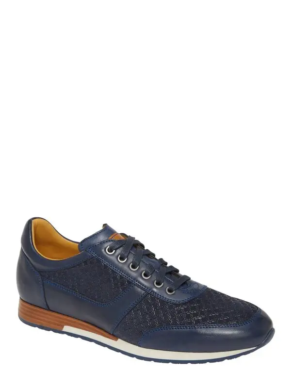 Mezlan Maxim Leather Sneaker - Blue