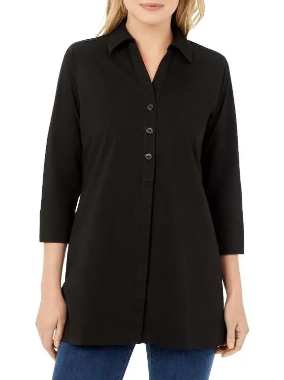 Foxcroft Pamela Stretch Tunic - Black