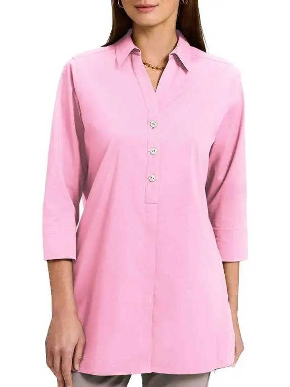 Foxcroft Pamela Stretch Tunic - Bubblegum Pink