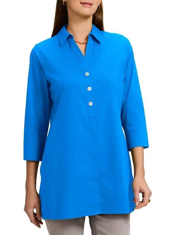 Foxcroft Pamela Stretch Tunic - Cobalt Blue