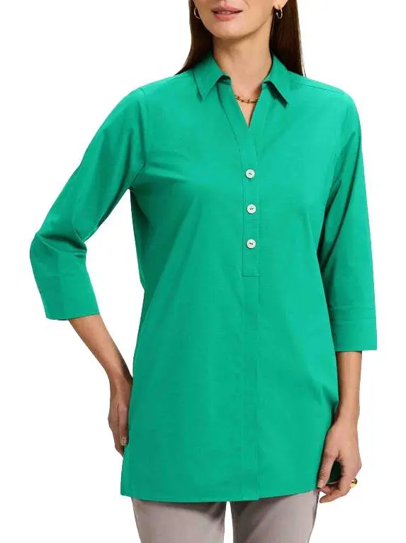 Foxcroft Pamela Stretch Tunic - Kelly Green