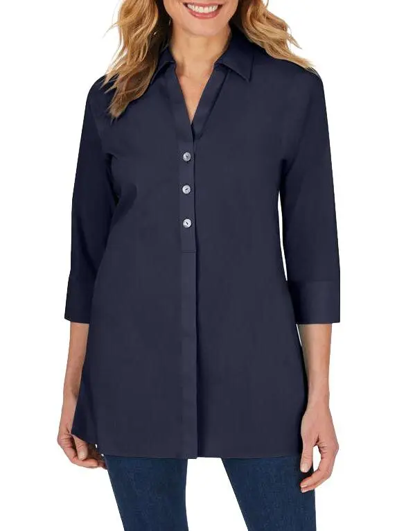 Foxcroft Pamela Stretch Tunic - Navy