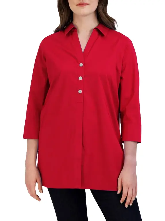 Foxcroft Pamela Stretch Tunic - Simply Red