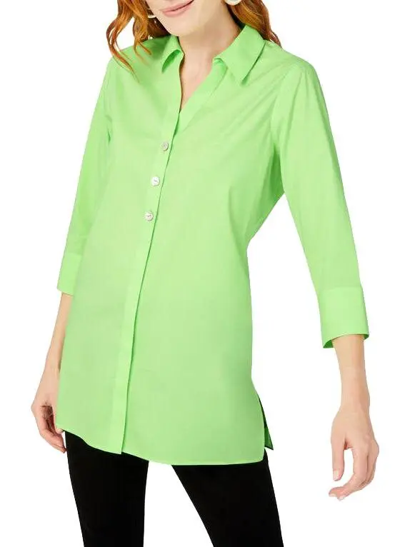 Foxcroft Pamela Stretch Tunic - Sweet Kiwi