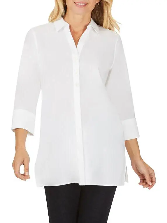 Foxcroft Pamela Stretch Tunic - White