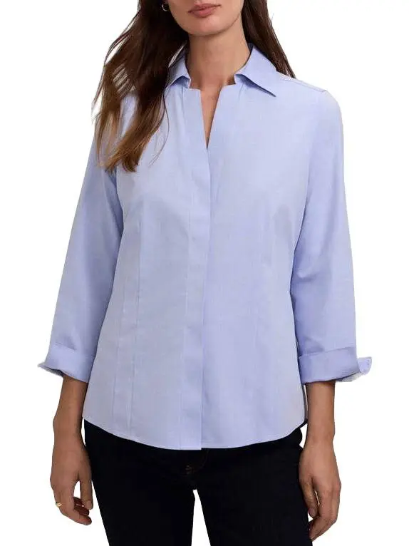 Foxcroft Taylor Fitted Non-iron Shirt - Blue Wave