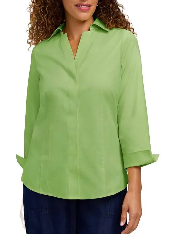 Foxcroft Taylor Fitted Non-iron Shirt - Mojito Green