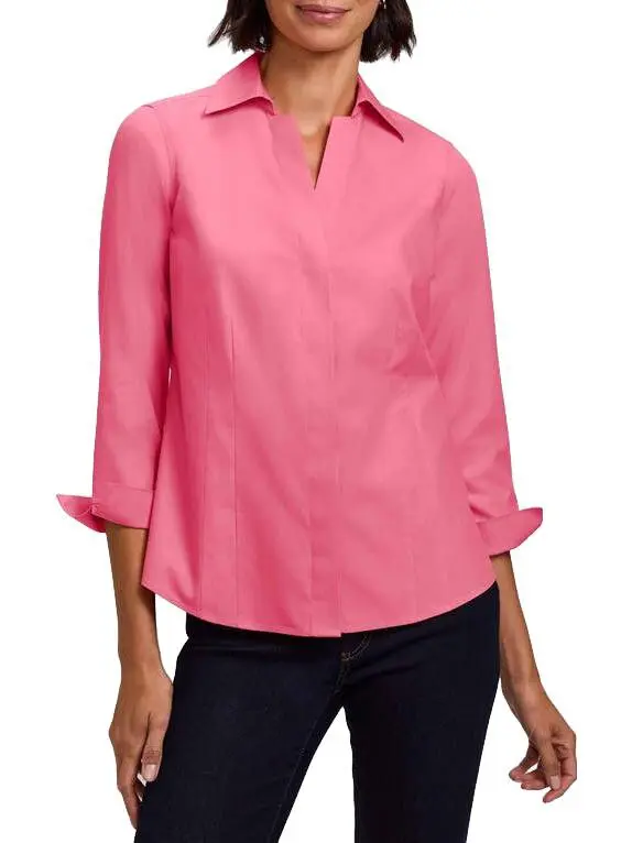Foxcroft Taylor Fitted Shirt - Pink Praline