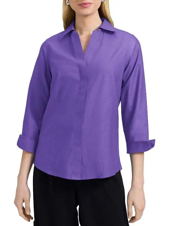 Foxcroft Taylor Fitted Non-iron Shirt - Royal Purple