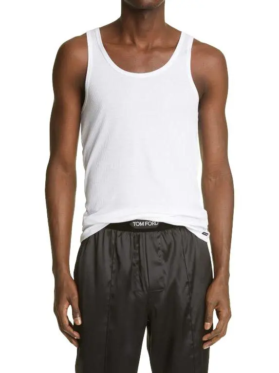 TOM FORD Ribbed Muscle Tank - White