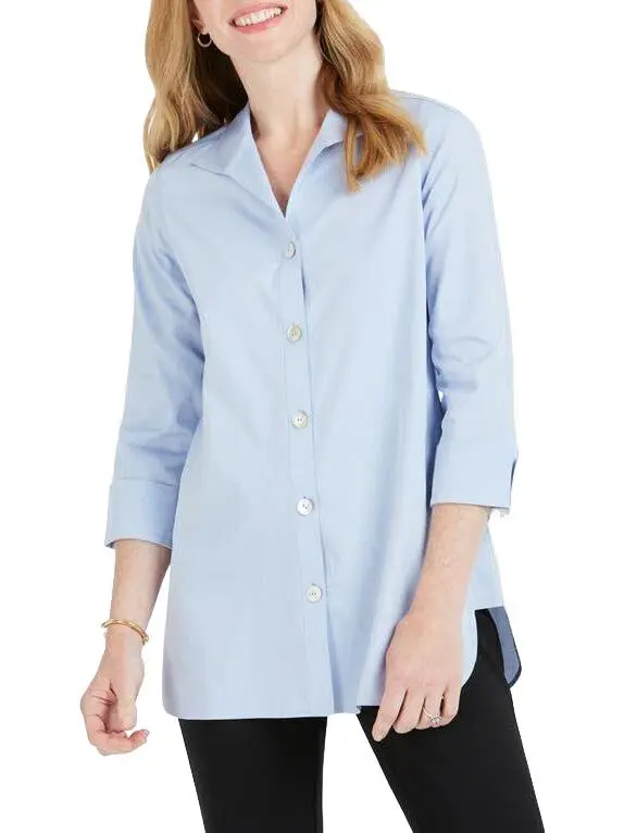 Foxcroft Pandora Non-iron Cotton Shirt - Blue Wave