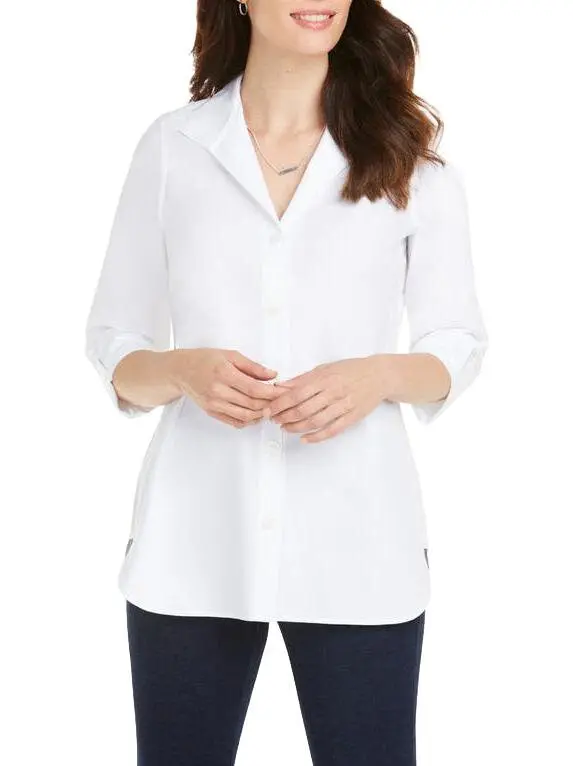 Foxcroft Pandora Non-iron Cotton Shirt - White