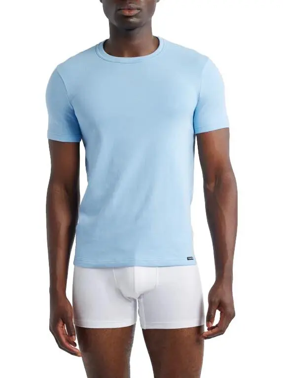 TOM FORD Cotton Jersey Crewneck T-shirt - Sky Blue