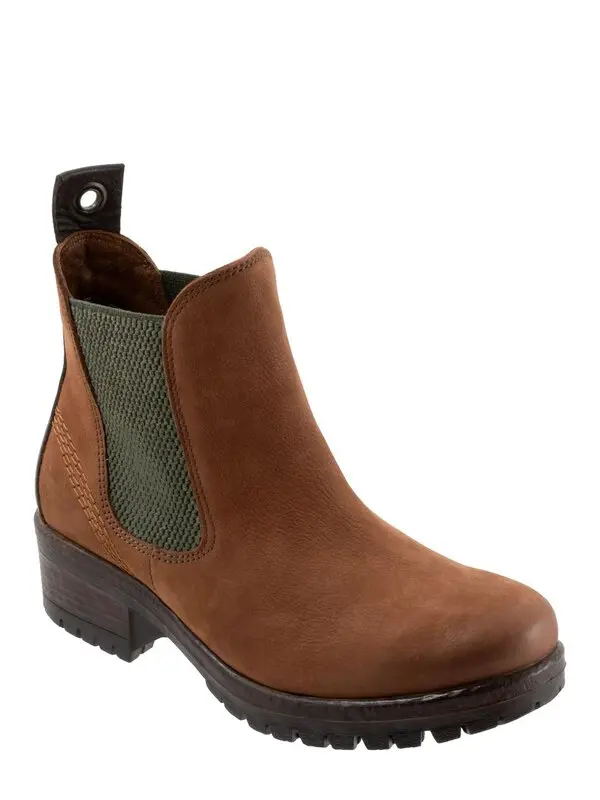 BUENO Florida Chelsea Boot - Tobacco Nubuck/ Khaki