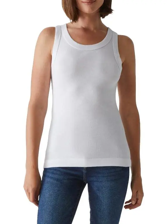 Michael Stars Paloma Cotton Tank Top - White