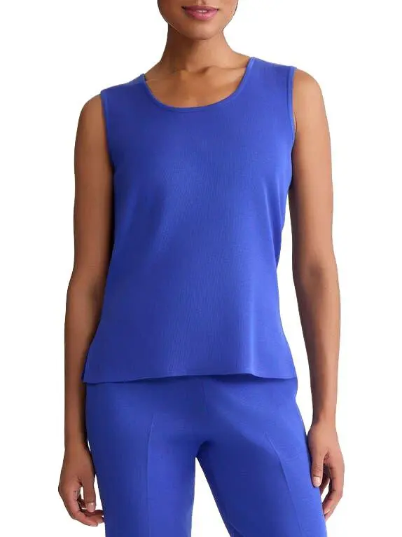 Ming Wang Scoop Neck Tank - Sapphire Sea