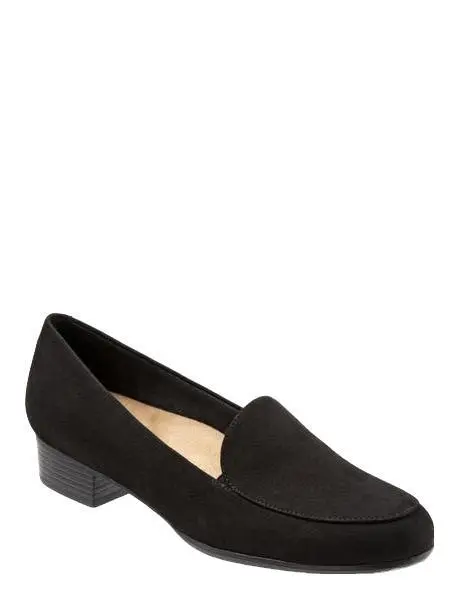 Trotters Monarch Loafer - Black Suede