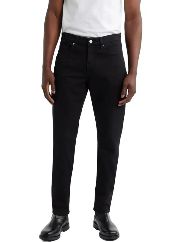 FRAME L'homme Athletic Slim Fit Jeans - Noir
