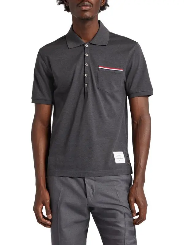 Thom Browne Pocket Polo - Dark Grey
