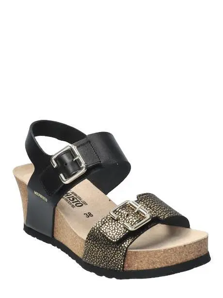 Mephisto Lissandra Platform Wedge Sandal - Black Condor