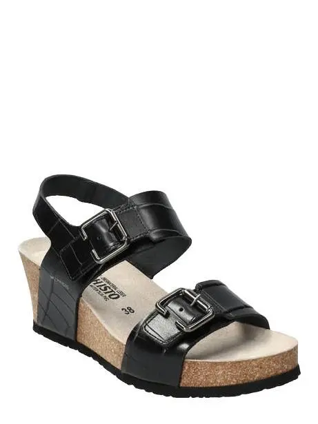 Mephisto Lissandra Platform Wedge Sandal - Blk Sonora