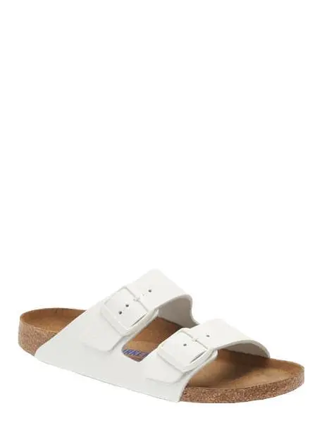 BIRKENSTOCK Arizona Soft Footbed Slide Sandal - White