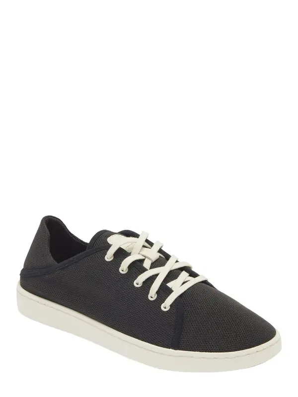 Olukai Pehuea Li Convertible Sneaker - Black/white Sand