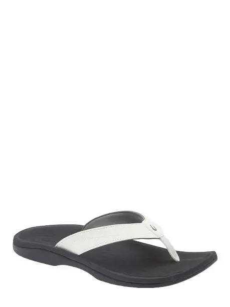 Olukai Ohana Flip Flop - Bright White/black