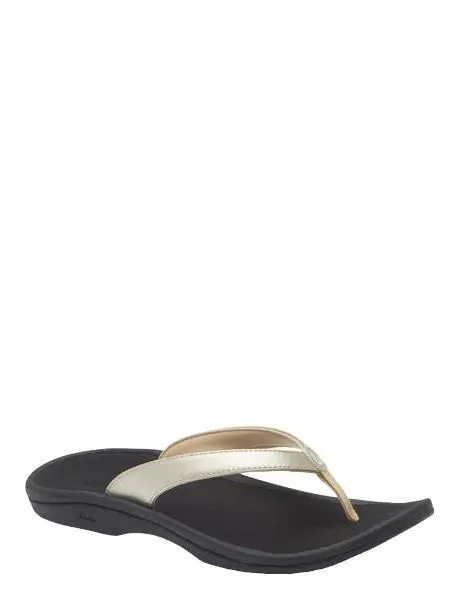 Olukai Ohana Flip Flop - Gold/black