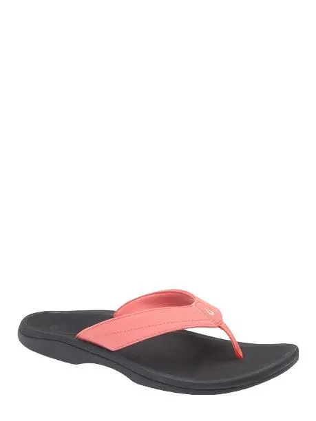 Olukai Ohana Flip Flop - Hot Pink/black