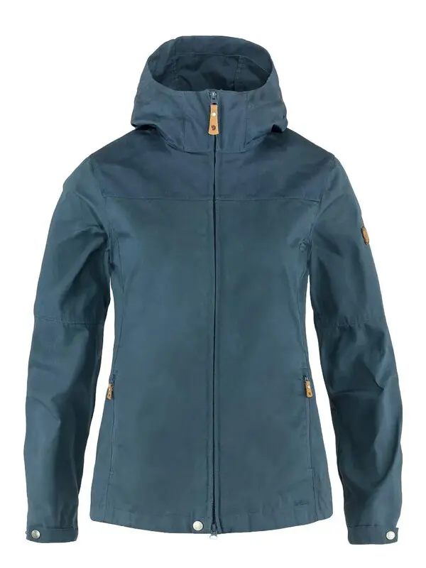 Fjallraven Stina Hooded Water Resistant Jacket - Indigo Blue