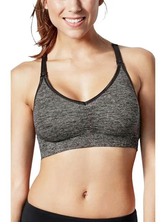 BRAVADO DESIGNS Body Silk Seamless Yoga Maternity/nursing Bra - Charcoal Heather