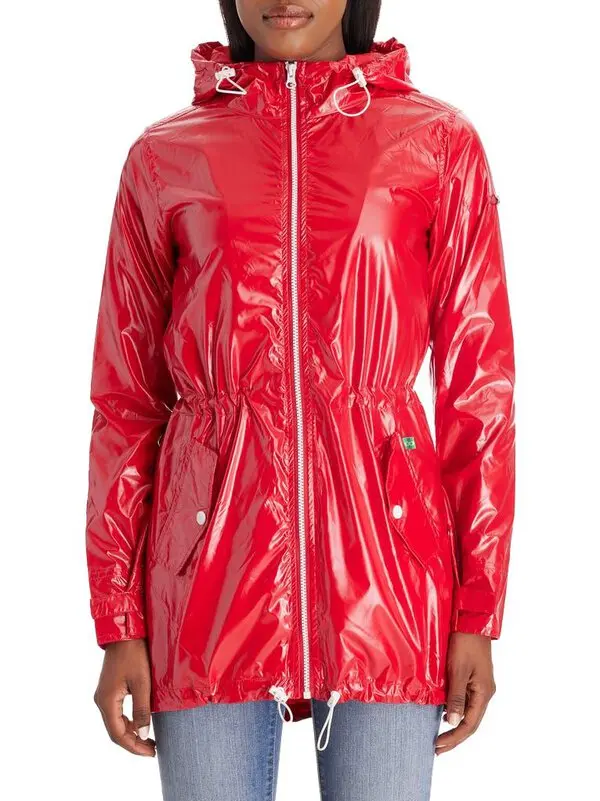 MODERN ETERNITY Waterproof Convertible 3-in-1 Maternity Raincoat - Red