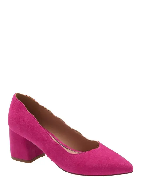 Linea Paolo Briana Pointed Toe Pump - Fuchsia Suede