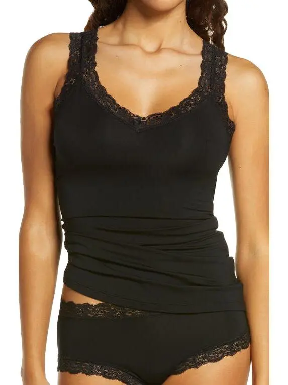 Fleur't Iconic Lace Trim Camisole - Black