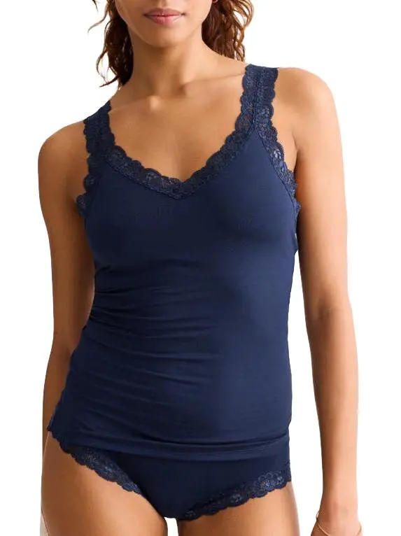 Fleur't Iconic Lace Trim Camisole - Ink