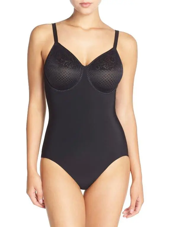 Wacoal Visual Effects Underwire Shaping Bodysuit - Black