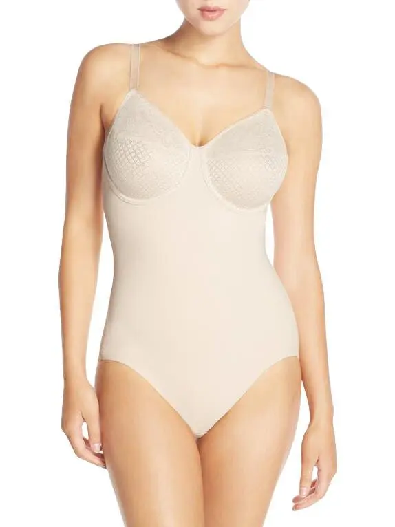 Wacoal Visual Effects Underwire Shaping Bodysuit - Sand