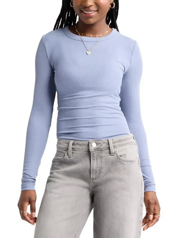Bp. Ribbed Long-sleeve T-shirt - Blue Chip