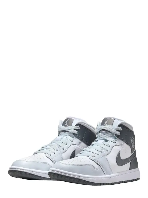 JORDAN 1 Mid Sneakers - White/smoke Grey/platinum