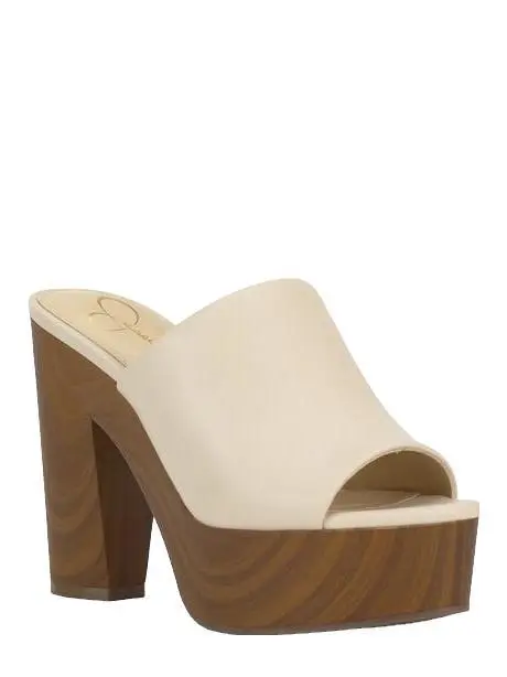 Jessica Simpson Shelbie Platform Slide Sandal - Ivory