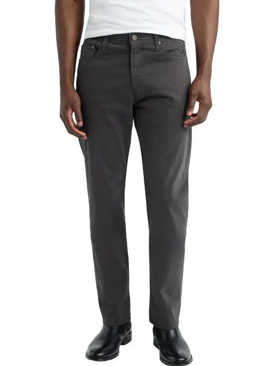 Ag Everett Stretch Sateen Slim Straight Pants - Dark Rock