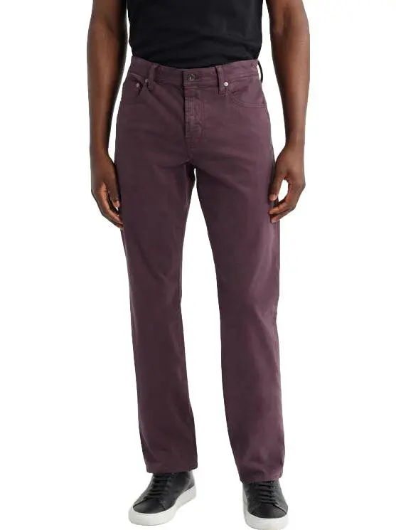 Ag Everett Slim Straight-leg Pants - Mulberry