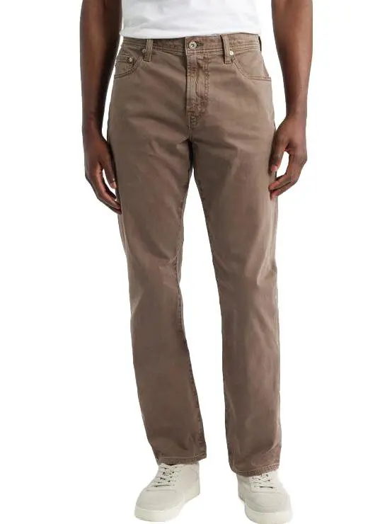 Ag Everett Slim Straight-leg Pants - Sulfur Taupe Grey