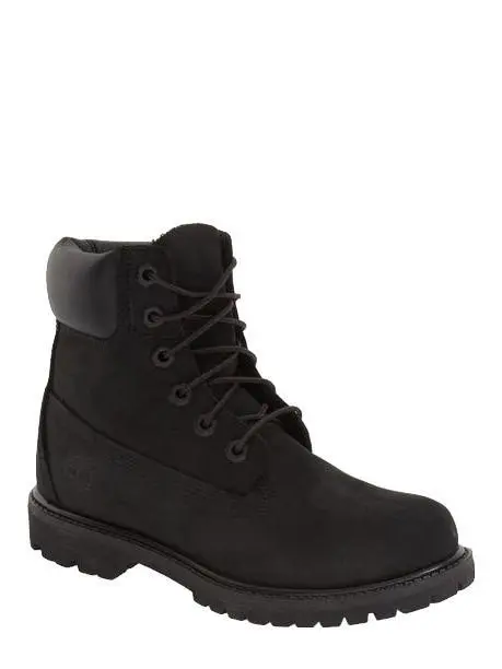 Timberland Premium Waterproof Lug Sole Boots - Black Nubuck Leather