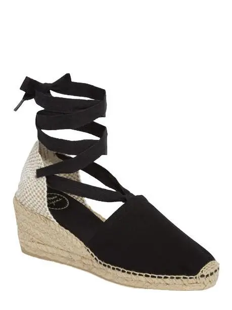 TONI PONS Valencia Espadrille Wedge - Black Fabric