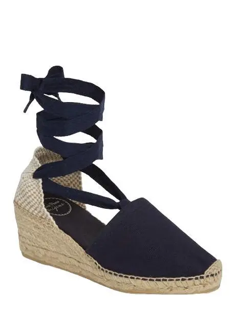TONI PONS Valencia Espadrille Wedge - Navy Fabric