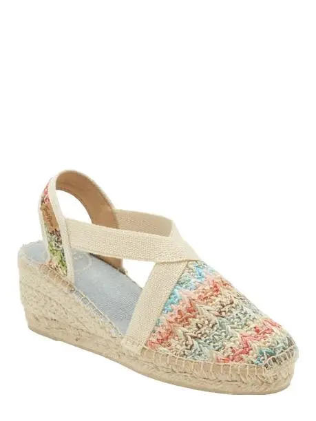 TONI PONS Terra Espadrille Wedge Sandal - Multi Woven Fabric