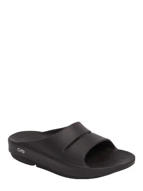 OOFOS Gender Inclusive Ooaahh Slide Sandal - Black